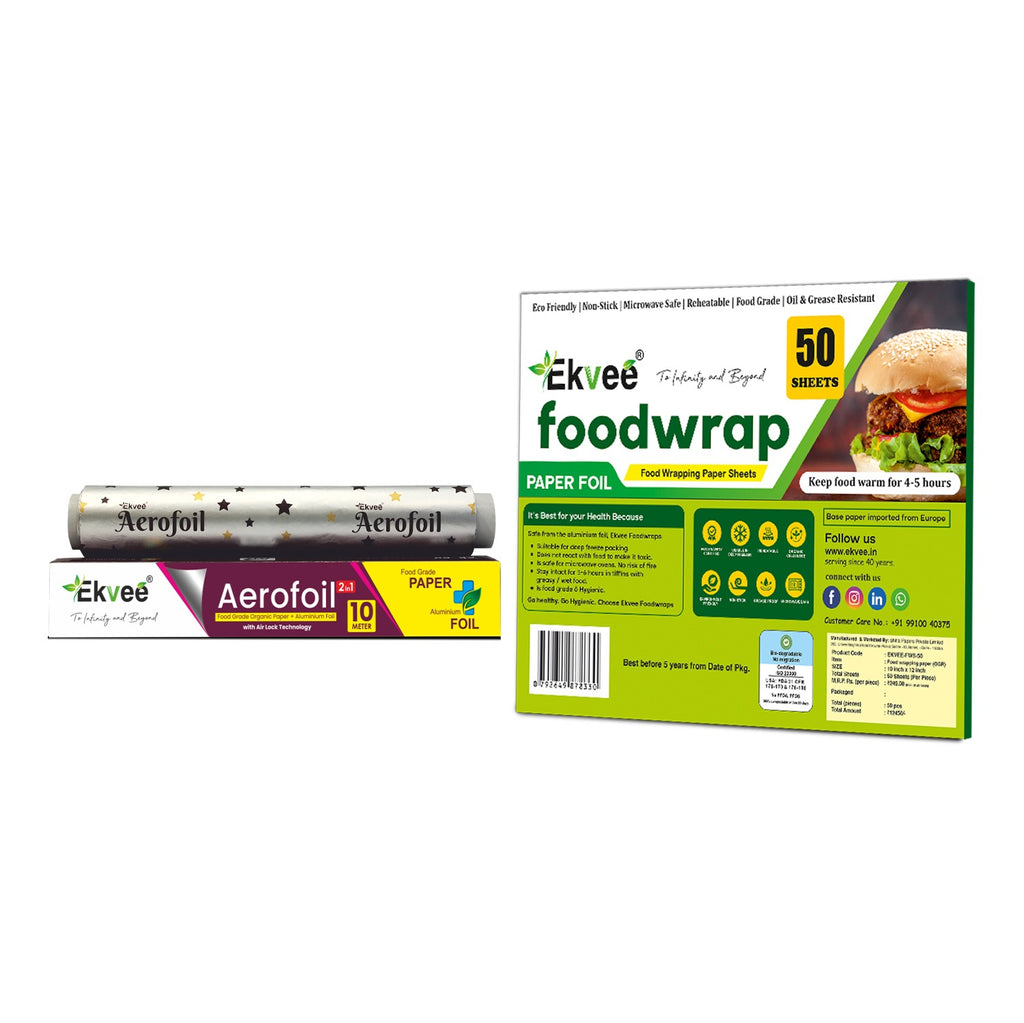 Buy Butter Paper, 2in1 Aluminium Foil Paper & Baking Paper – Ekvee
